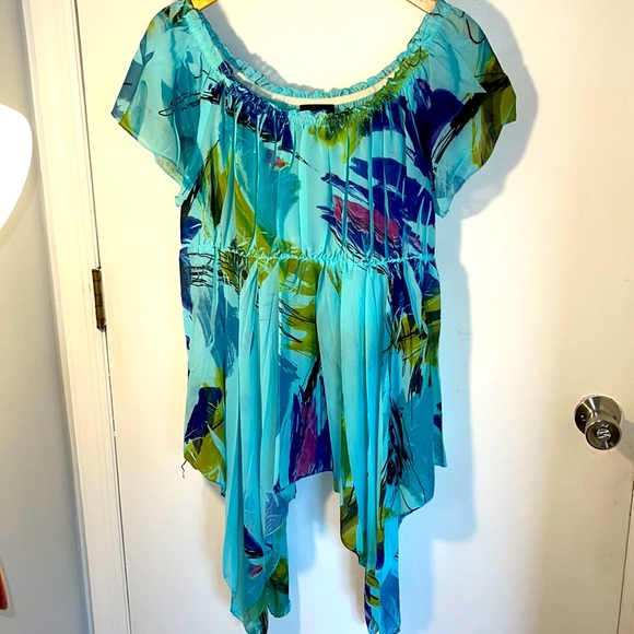 Unique Spectrum | Tops | Unique Spectrum Sheer Multi Colored Fall Top ...